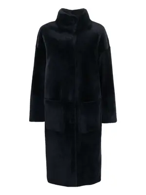 LISKA Reversible Shearling Coat - Blue
