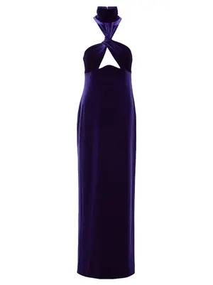 Galvan Cleveland Velvet Gown - Purple