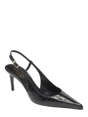 Saint Laurent Saint Laurent Hacker Slingback Pumps Black