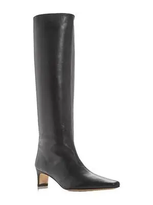 Staud Leather Tall Boots Black Leather