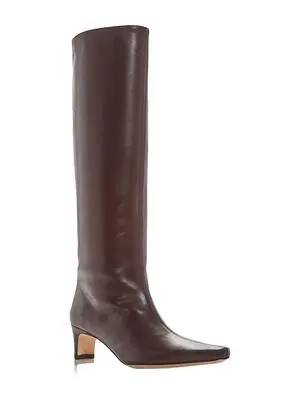 Staud Wally Leather Tall Boots Espresso Leather