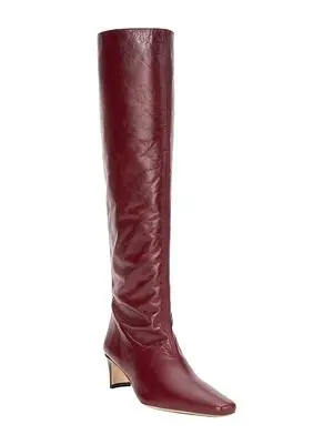 Staud Wally Leather Tall Boots Pinot Leather