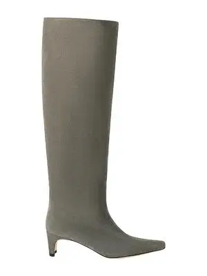 Staud Wally Leather Tall Boots Storm Suede