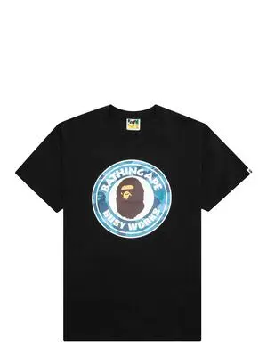 A BATHING APE Honeycomb Camo Busy Works Tee /blue - Black