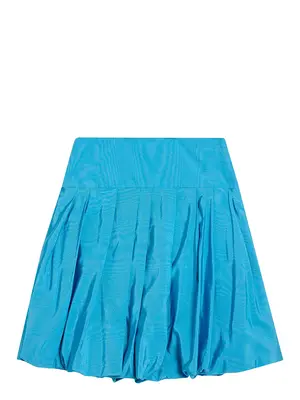 Oscar De La Renta Pleated Mini Skirt - Turquoise