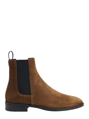 GIUSEPPE ZANOTTI Ryim Velour Chelsea Boots - Brown