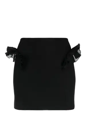NENSI DOJAKA Ruffle-trim Miniskirt - Black