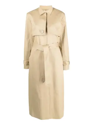DESTREE Rudolf Belted Trench Coat - Neutrals
