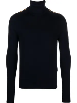 Balmain Merino Wool Jumper - Blue