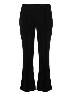 Rodebjer Jeju Flared Cropped Trousers - Black
