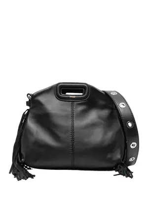 Maje Mini Miss M Leather Shoulder Bag - Black