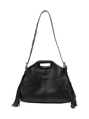 Maje Miss M Leather Shoulder Bag - Black