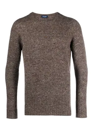 DRUMOHR Speckled Knit Crew-neck Jumper - Brown