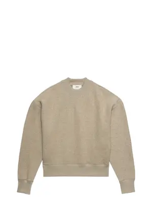 Ami Crew-neck Fleece Sweatshirt - Neutrals