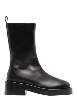 COURREGES 55mm Slip-on Leather Ankle Boots - Black