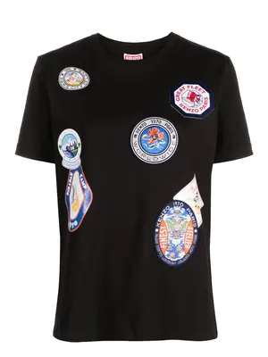 Kenzo World Patch-detail T-shirt - Black