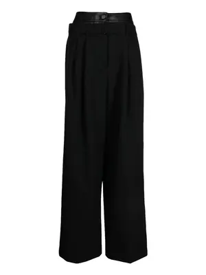 JUUN.J Double-layer Wide-leg Trousers - Black
