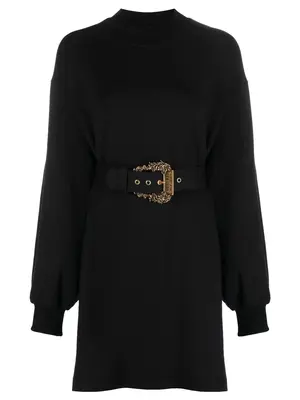 Versace Belted Mini Dress - Black