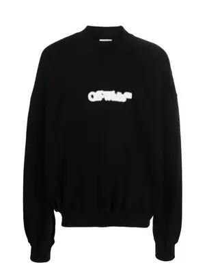 Off-White Logo-print Cotton Sweatshirt - Black