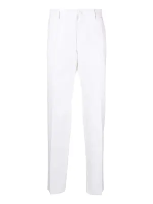 Philipp Plein Lord-fit Twill Chino Trousers - White
