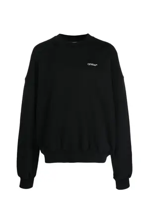 Off-White Scratch Arrow-print Cotton Sweatshirt - Black