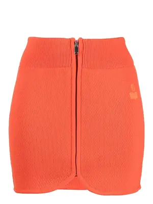 MARANT ETOILE Olgane Ribbed Miniskirt - Red