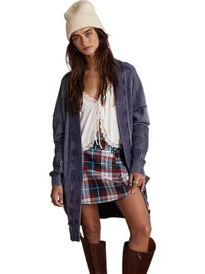 Free People We The Free Brooklyn Cardigan Skipper Blue