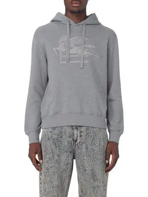 Etro Cotton Sweatshirt With Pegaso Logo - Grey