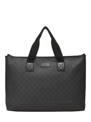 Gucci Gg Supreme Canvas Tote - Black