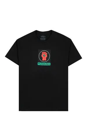 PLEASURES Badge T-shirt - Black