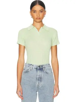 Guest In Residence Shrunken Polo Top - Mint