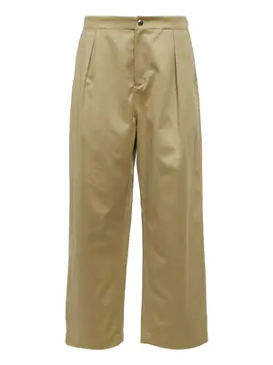 Burberry Cotton Straight Leg Trousers - Green