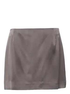 PETER DO Silk Charmeuse Miniskirt - Grey