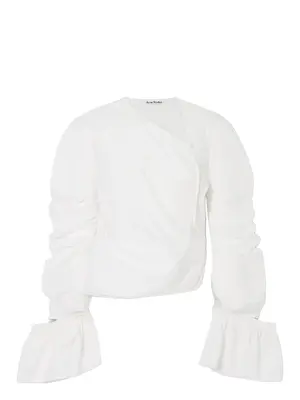 Acne Studios Asymmetric Ruffled Cutout Blouse - White