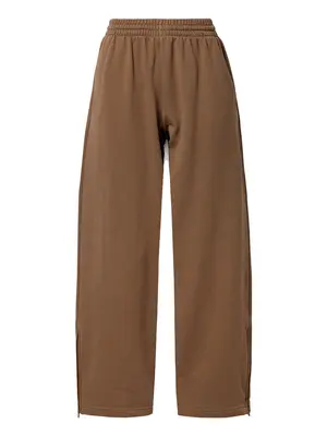 Wardrobe.NYC Hailey Bieber Cotton-jersey Wide-leg Sweatpants - Brown