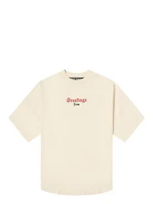 Palm Angels California Logo Over Tee 'off /red - White