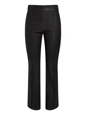 Helmut Lang Stretch-Leather Flared Pants Black