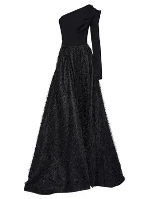 Maticevski Audacity One-shoulder Gown - Black