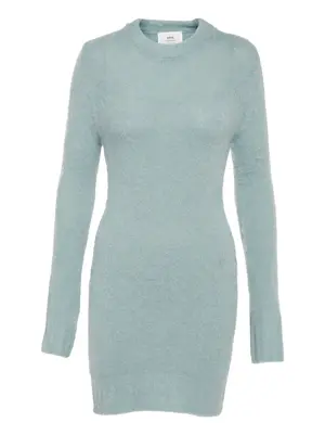 Ami Turtleneck Mini Dress - Blue