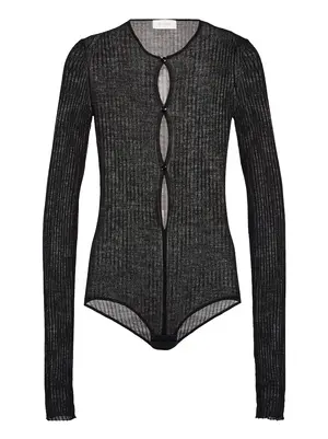 Sportmax Rib-knit Bodysuit - Black