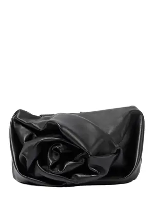 Burberry Rose Leather Clutch - Black