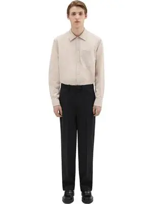 Theory Slim-straight Wool Gabardine Trousers - Black