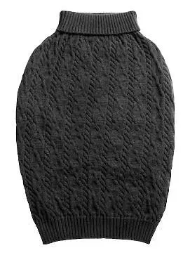 Shinola Cable Knit Turtleneck Sweater Black