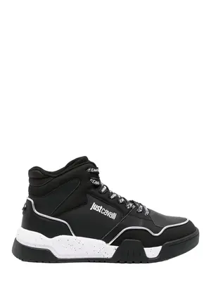 Just Cavalli Panelled Lace-up Sneakers - Black