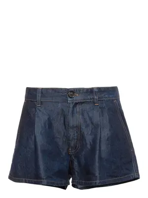 MIU MIU Miu Miu Denim Pleated Shorts