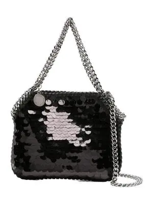 Stella McCartney Mini Falabella Sequin-embellished Bag - Black