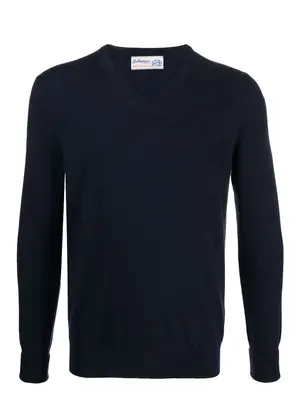 BALLANTYNE V-neck Cashmere Jumper - Blue