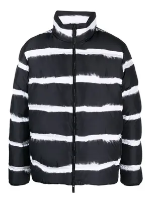 Moncler Striped Puffer Jacket - Black
