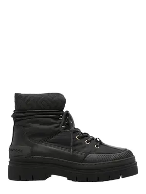 Tommy Hilfiger Quilted Panelled Ankle Boots - Black