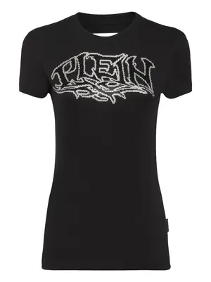 Philipp Plein Logo Cotton T-shirt - Black